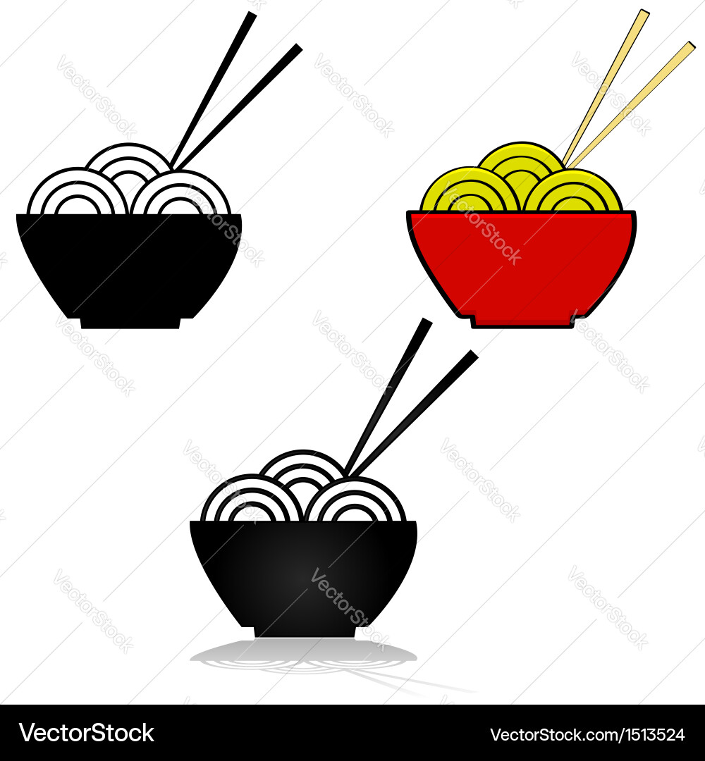 Noodles Royalty Free Vector Image - VectorStock