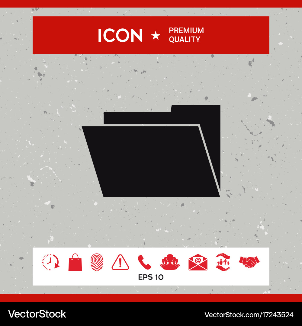 Ordner Icon Lizenzfreies Vektorbild - VectorStock