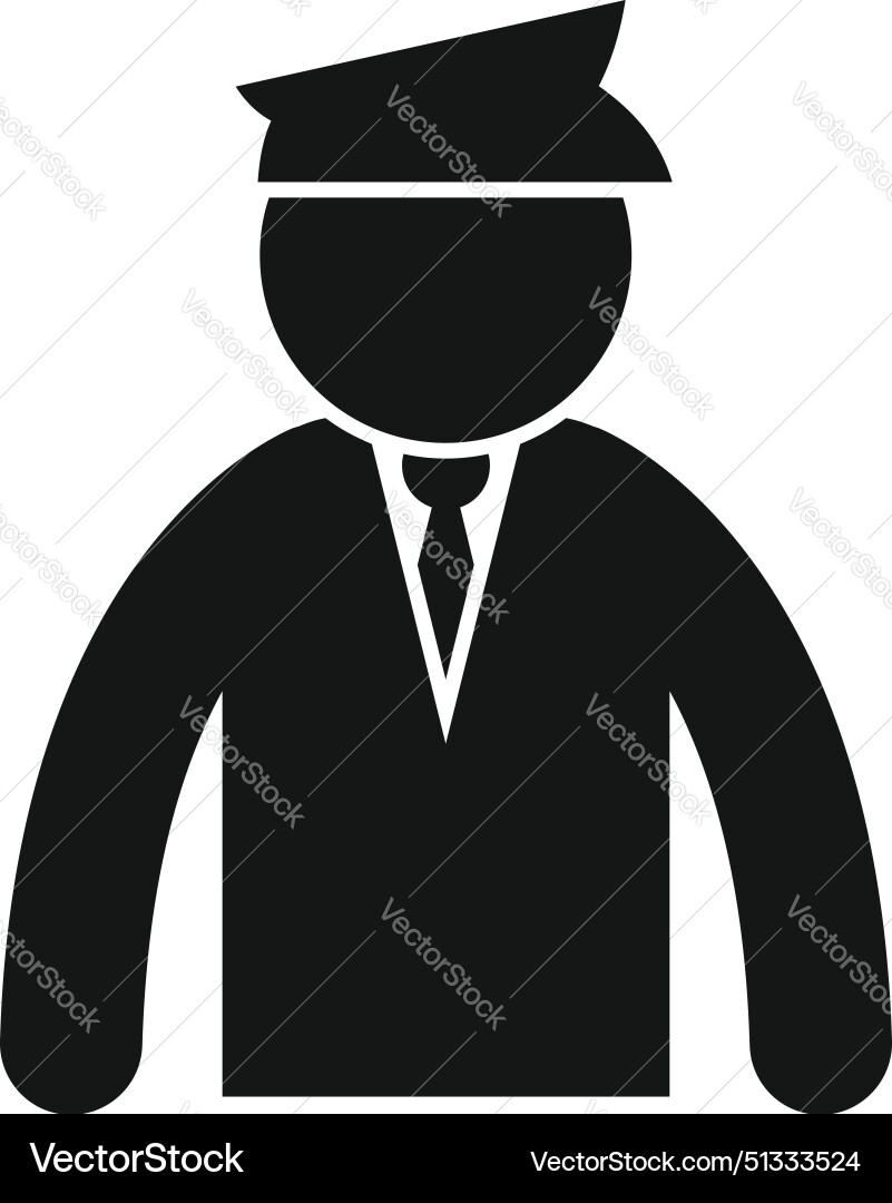 Police officer icon in uniform Royalty Free Vector Image