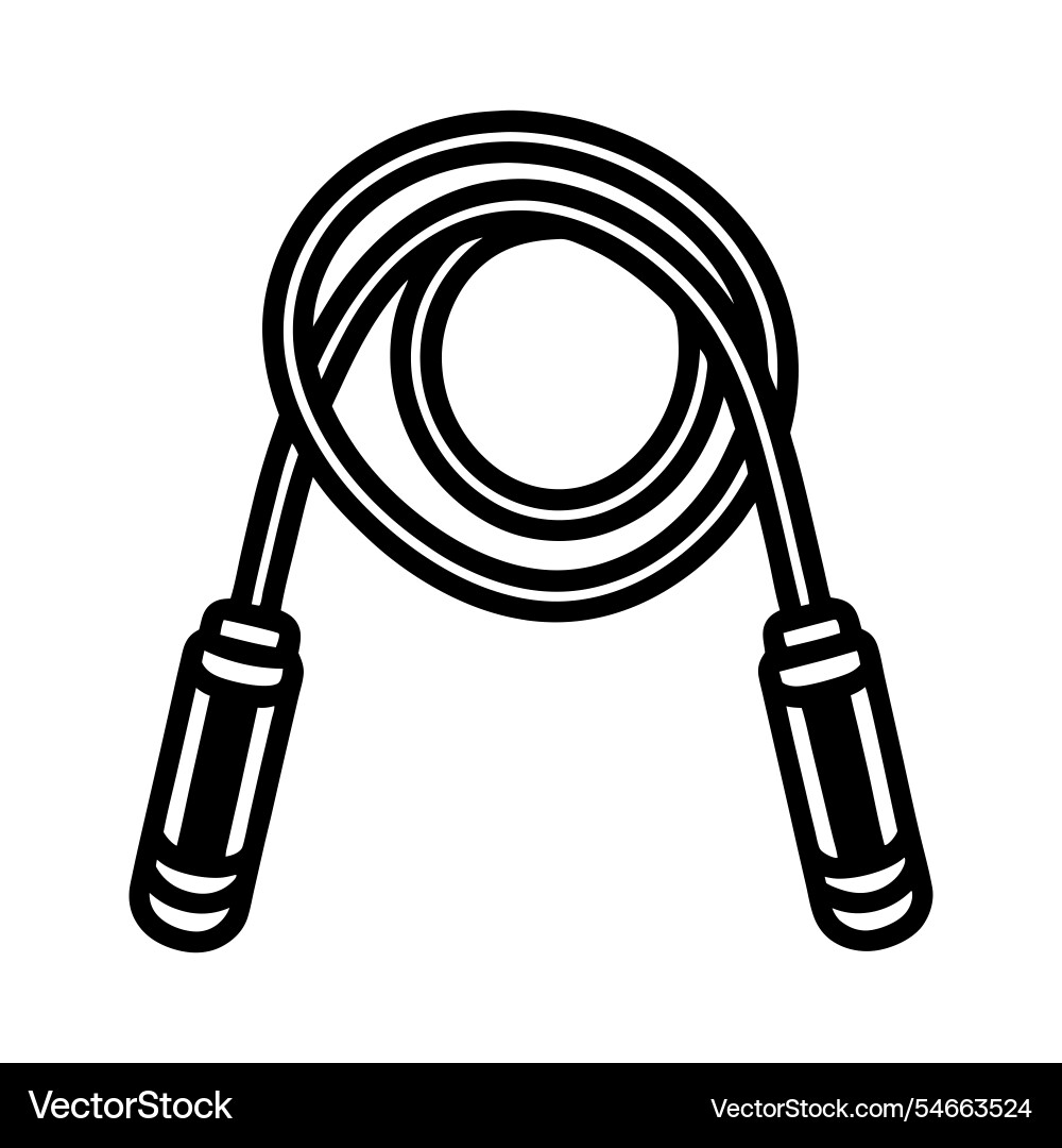 Skipping rope silhouette Royalty Free Vector Image