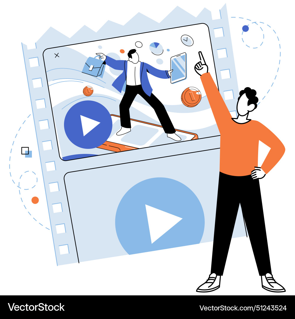 Video marketing is valuable tool Royalty Free Vector Image