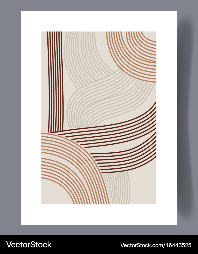 Abstract lines chaotic geometry wall art print Vector Image