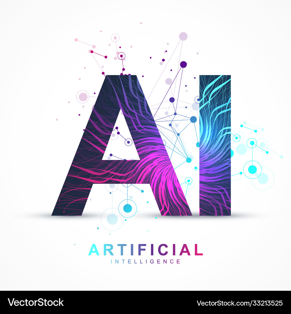 Artificial intelligence and machine learning Vector Image