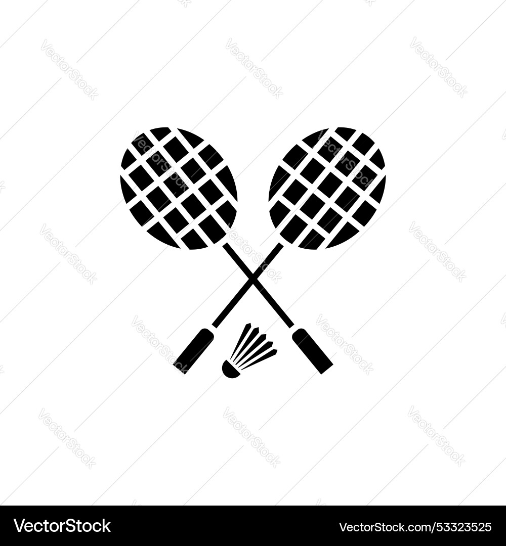 Badminton icon isolated on white background Vector Image