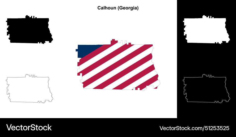 Calhoun outline map Royalty Free Vector Image - VectorStock