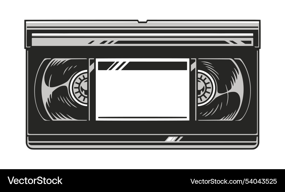 Classic vhs representing home movie era Royalty Free Vector