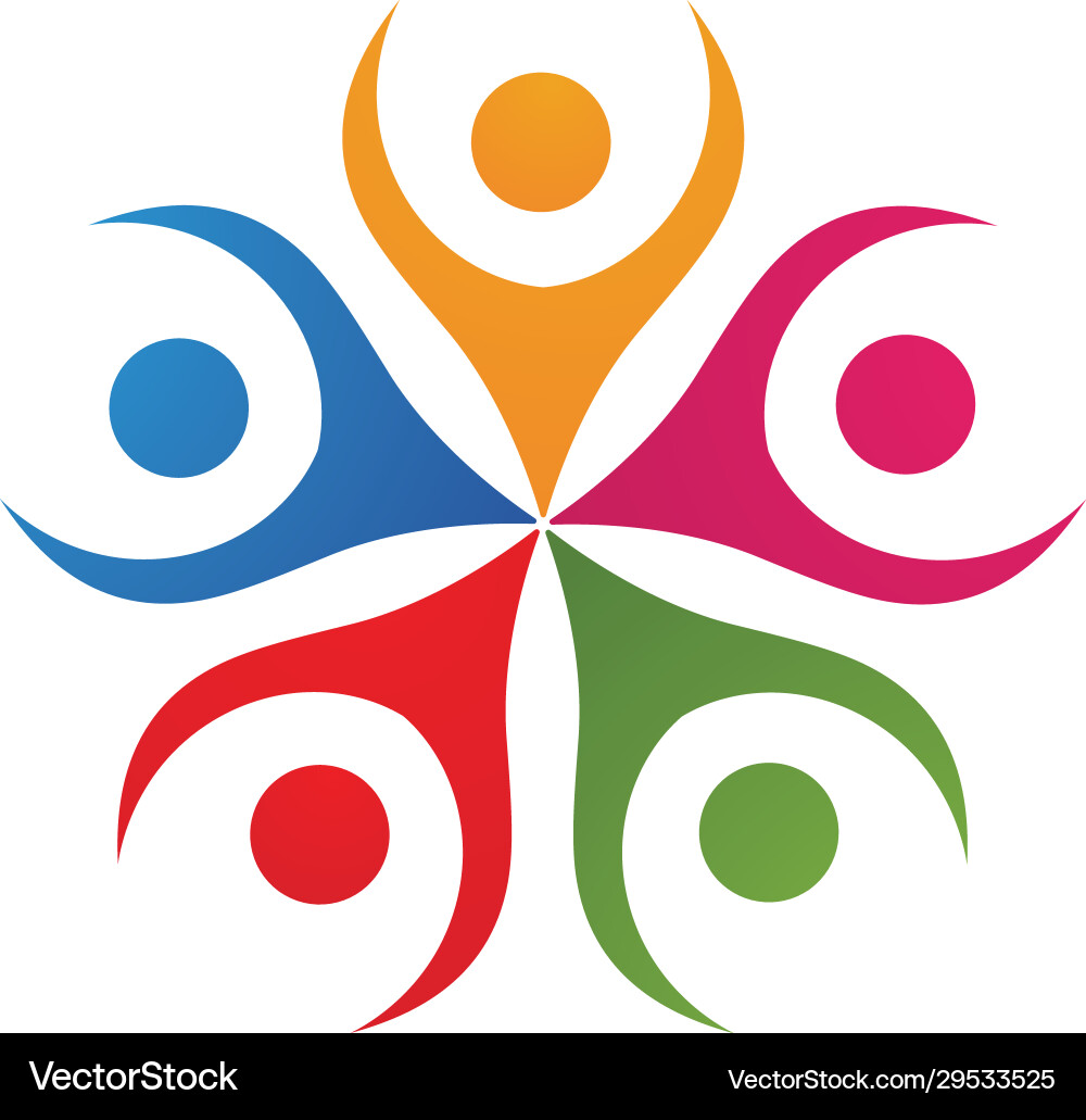 Community & Connection Logo Royalty Free Vector Image