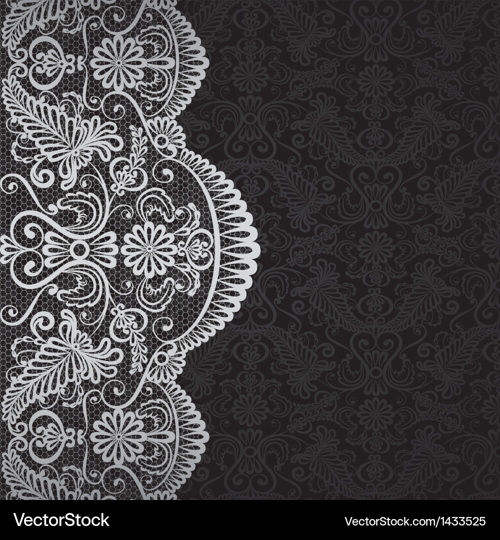 Elegant Lace Border Card Royalty Free Vector Image
