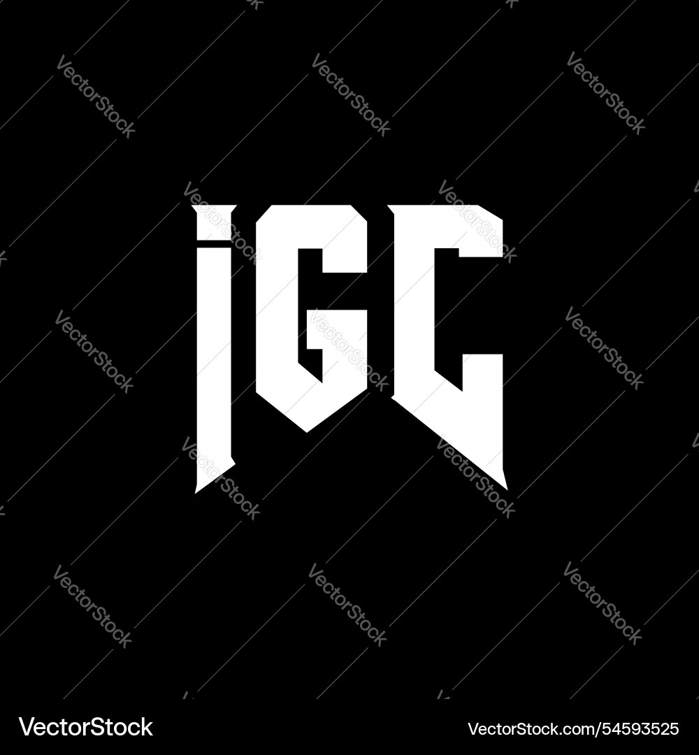 Igc letter logo design for technology company Vector Image