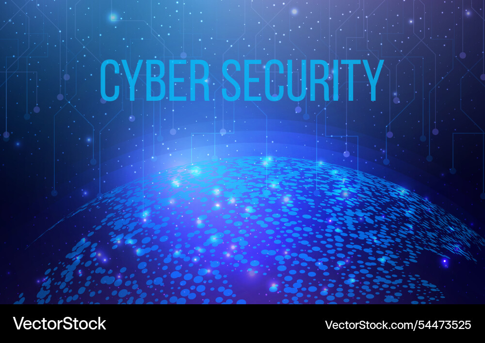 National cyber security awareness month Royalty Free Vector
