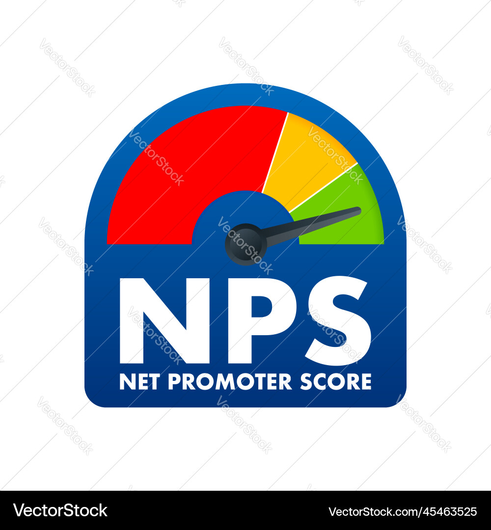 Net Promoter Score Sign Label Royalty Free Vector Image