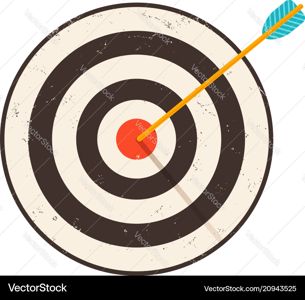 Retro of vintage target Royalty Free Vector Image