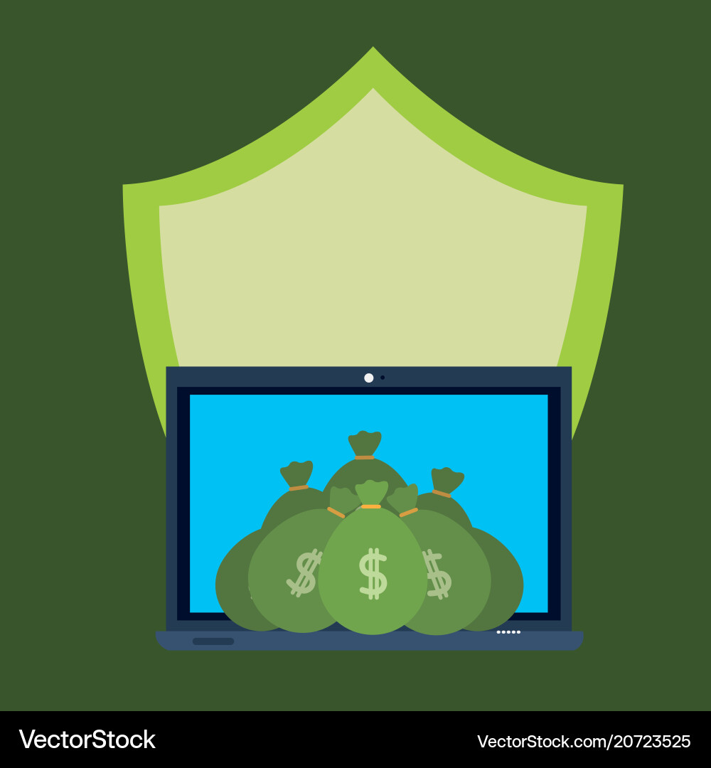 Secure online transactions Royalty Free Vector Image