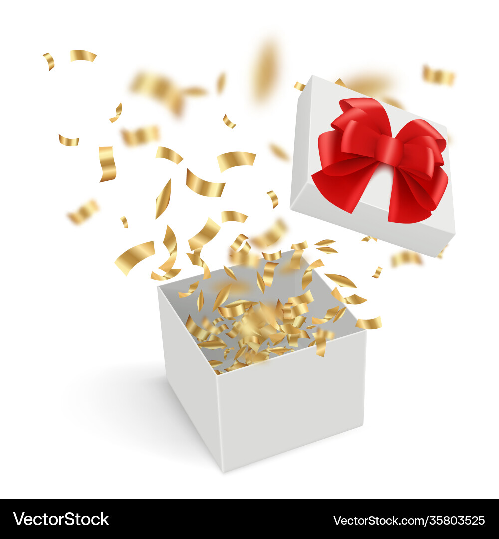 Surprise boxes opened gift cardboard containers Vector Image