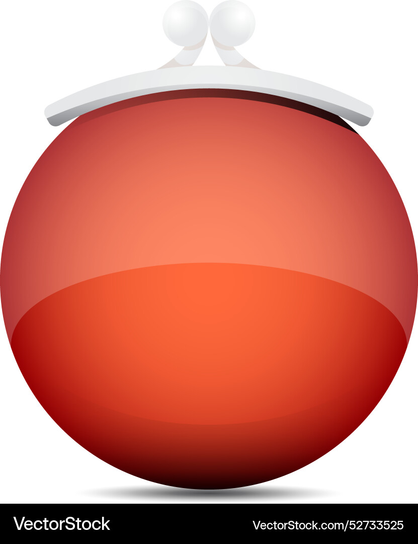 Vintage retro red wallet icon isolated Royalty Free Vector