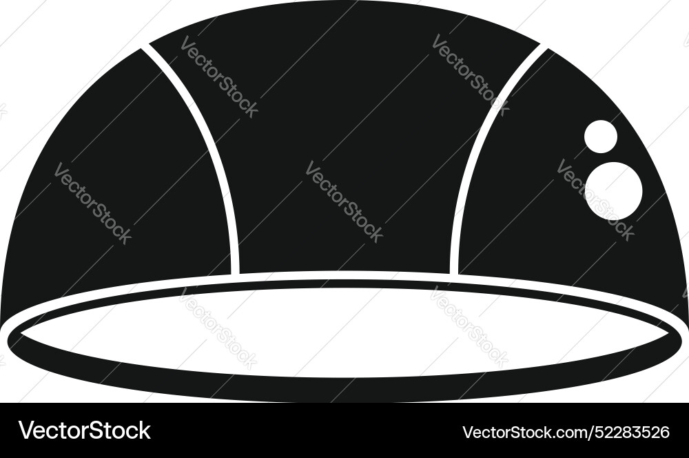 Black swimming cap for professional training Vector Image