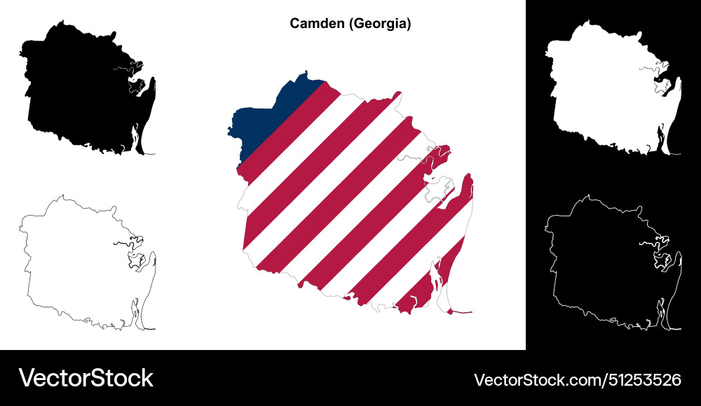 Camden outline map Royalty Free Vector Image - VectorStock