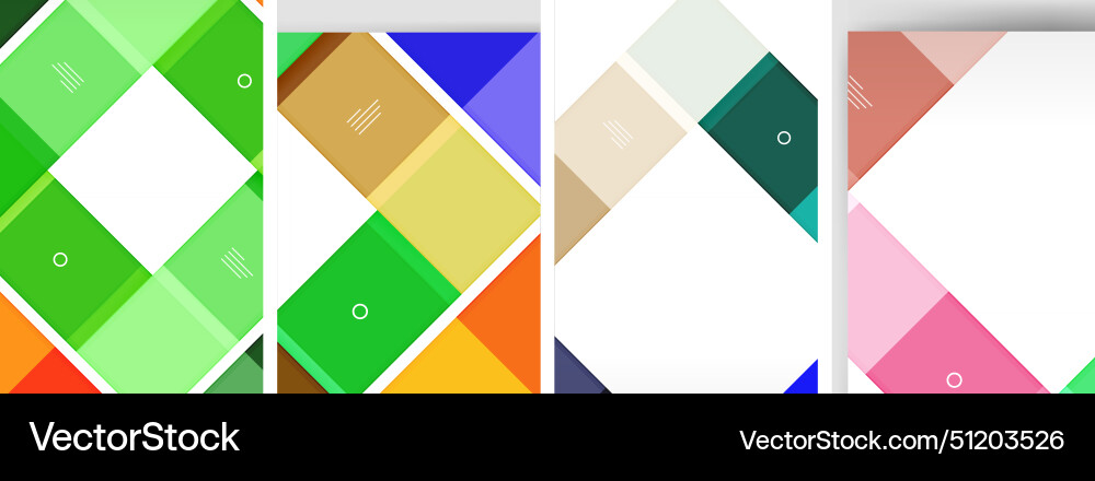 Colorful shapes like blue rectangles and triangles