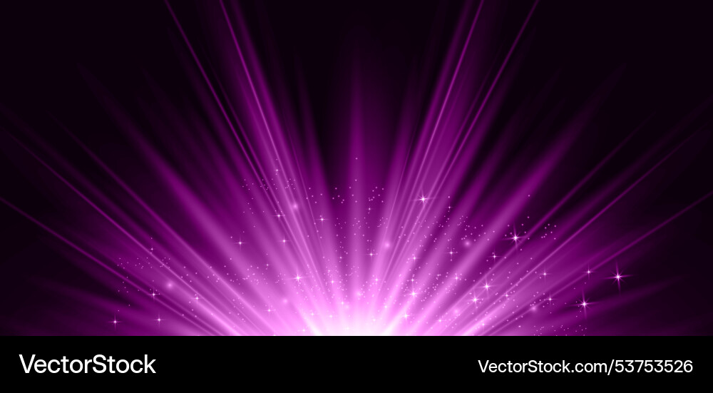 Elegant purple light ray on black background Vector Image
