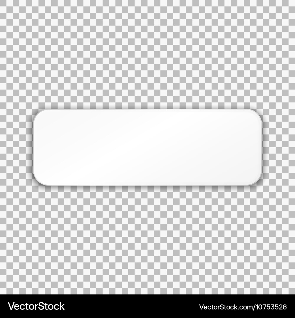 Empty white paper plate on transparent background Vector Image