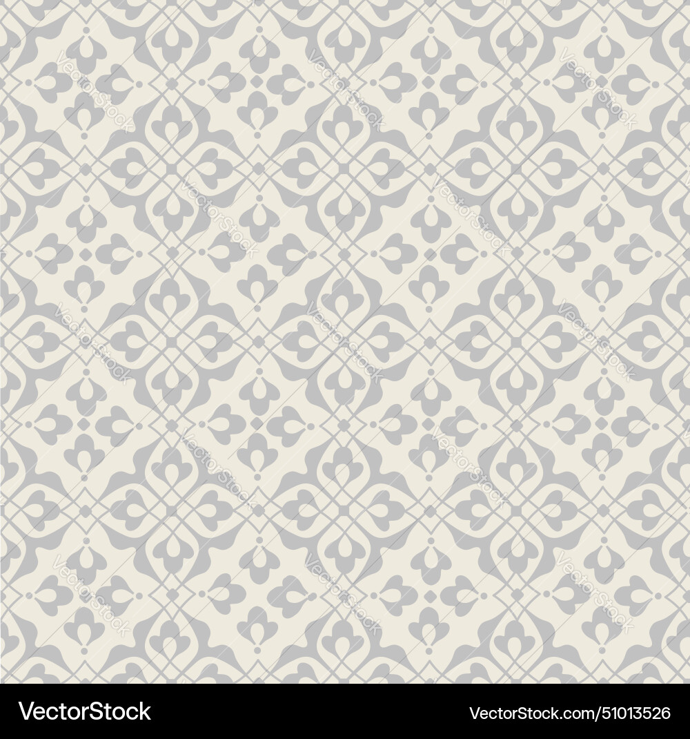 Floral arabesque line seamless pattern flourish Vector Image