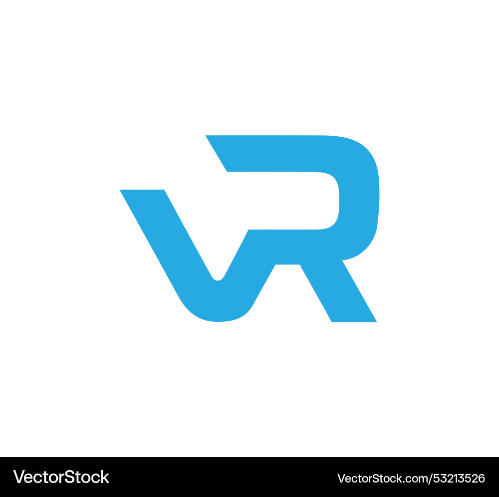 Letter vr initial logo design Royalty Free Vector Image