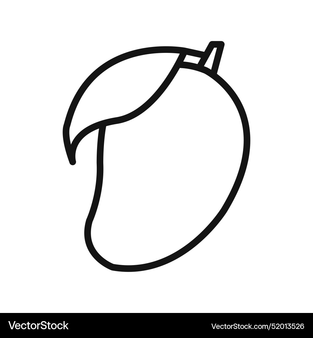 Mango icon black line art Royalty Free Vector Image