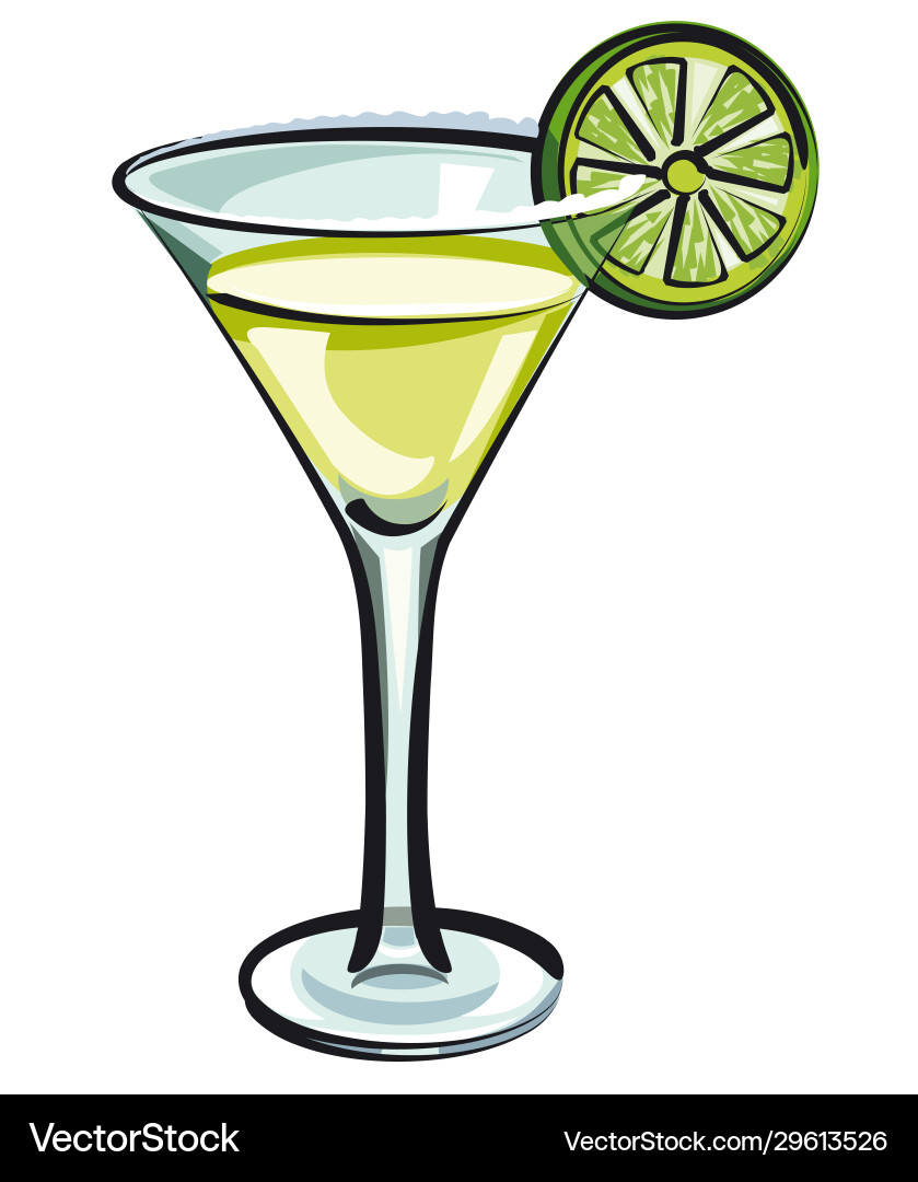 Martini cocktail Royalty Free Vector Image - VectorStock