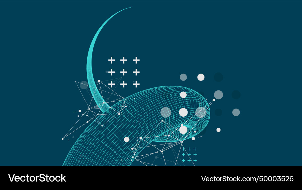 Modern science or technology art background hand Vector Image