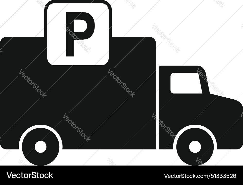 Parking truck icon Royalty Free Vector Image - VectorStock