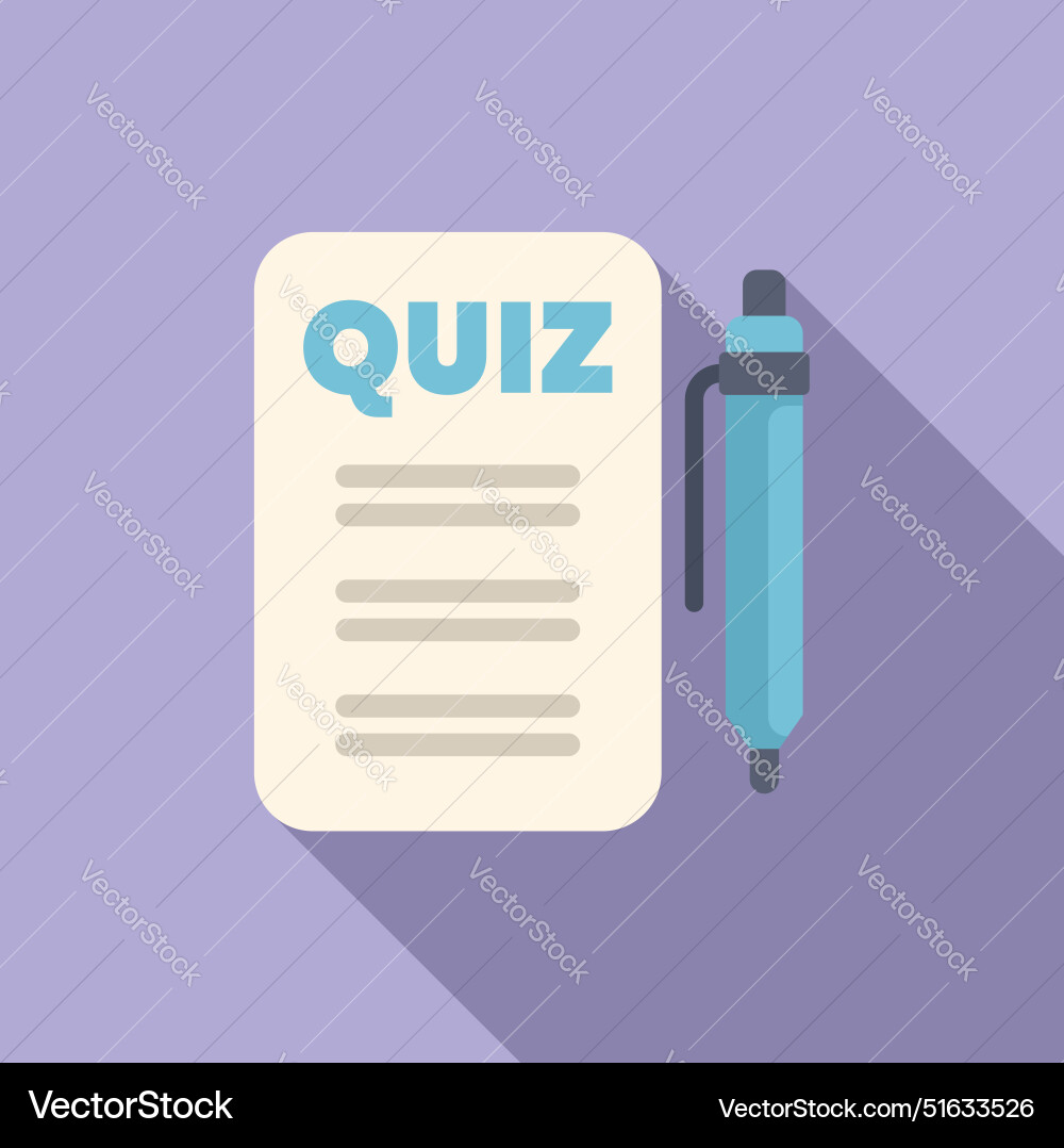 Quiz paper representing online test or examination