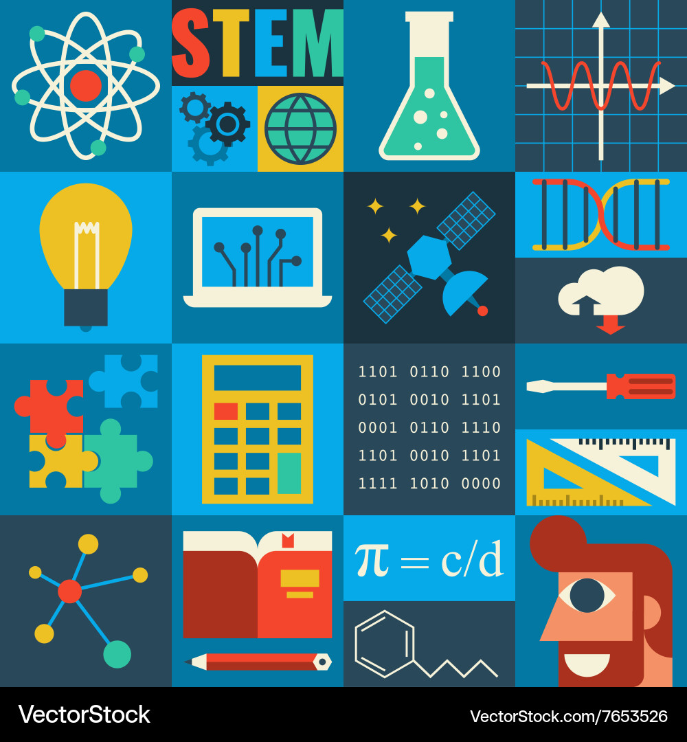 Stem education Royalty Free Vector Image - VectorStock