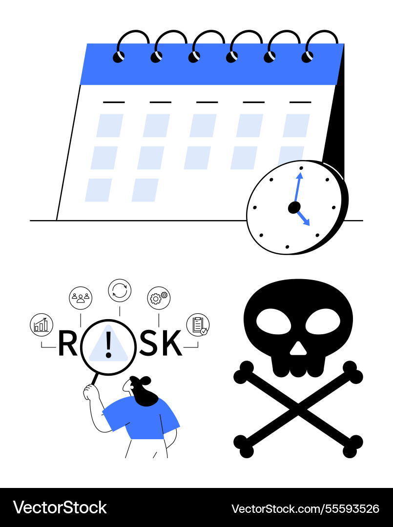 Time-sensitive risk analysis with deadlines Vector Image