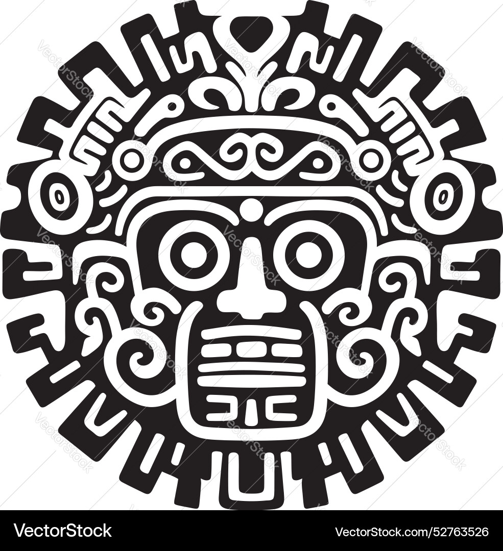 Tributes ancient aztec drawings artistry Vector Image