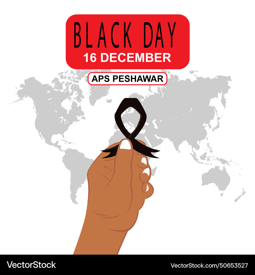 Black day aps peshawar eps Royalty Free Vector Image