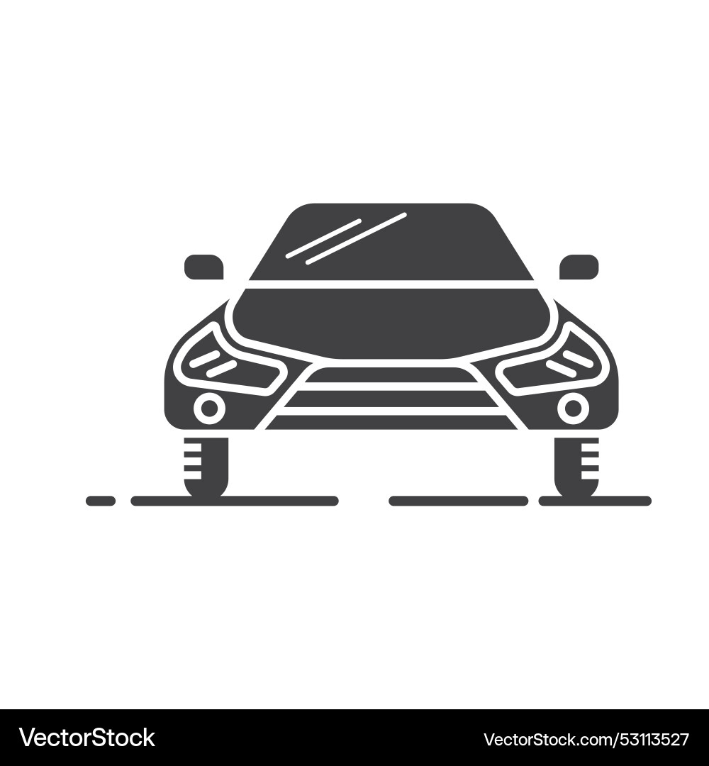 Black suv car icon design template Royalty Free Vector Image
