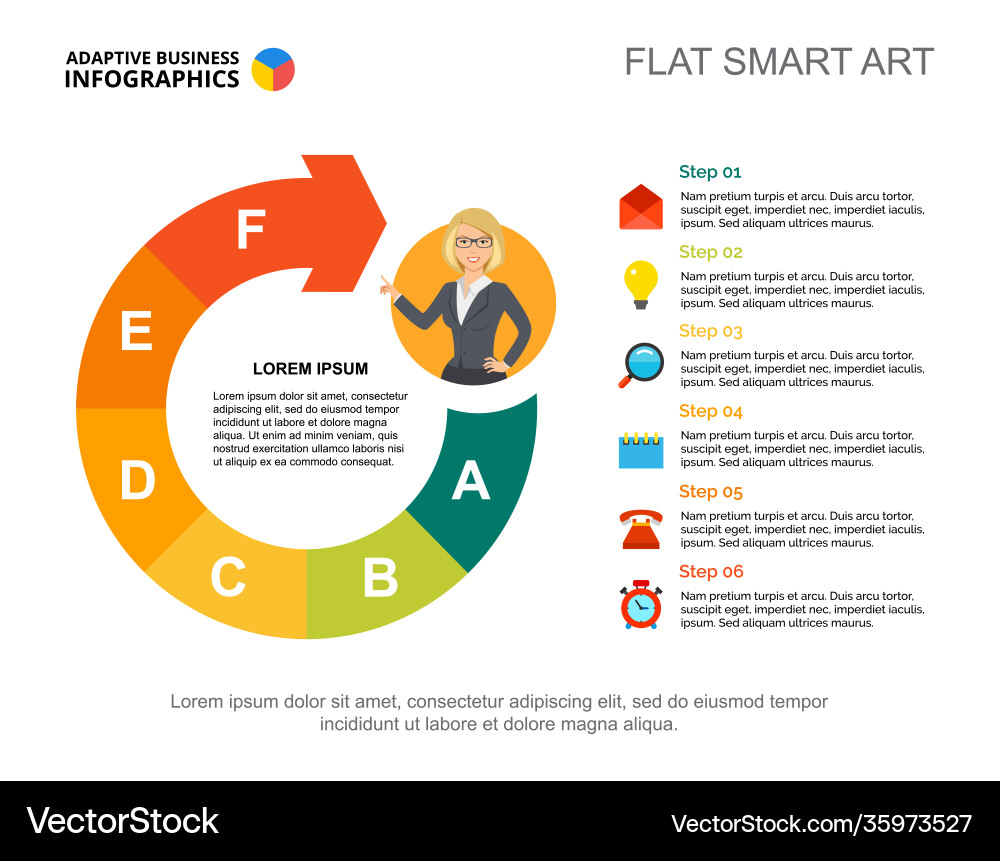 Business infographics with process chart Vector Image