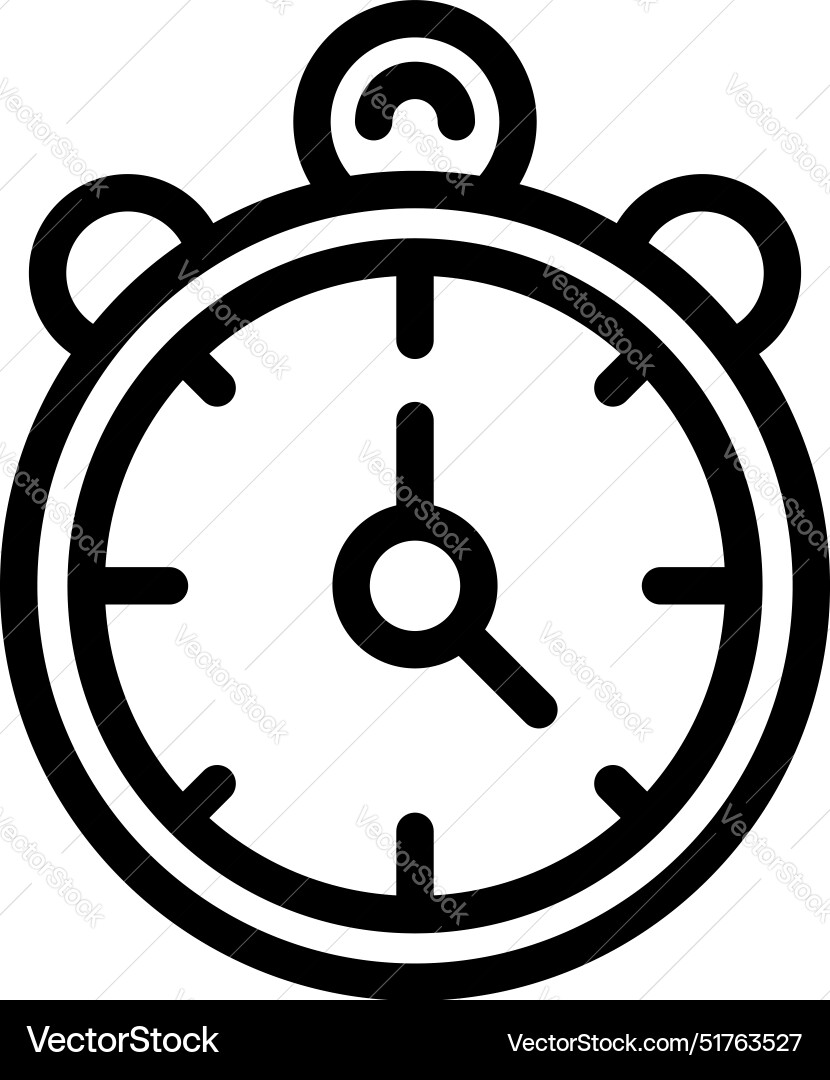 Classic alarm clock showing time passing Vector Image