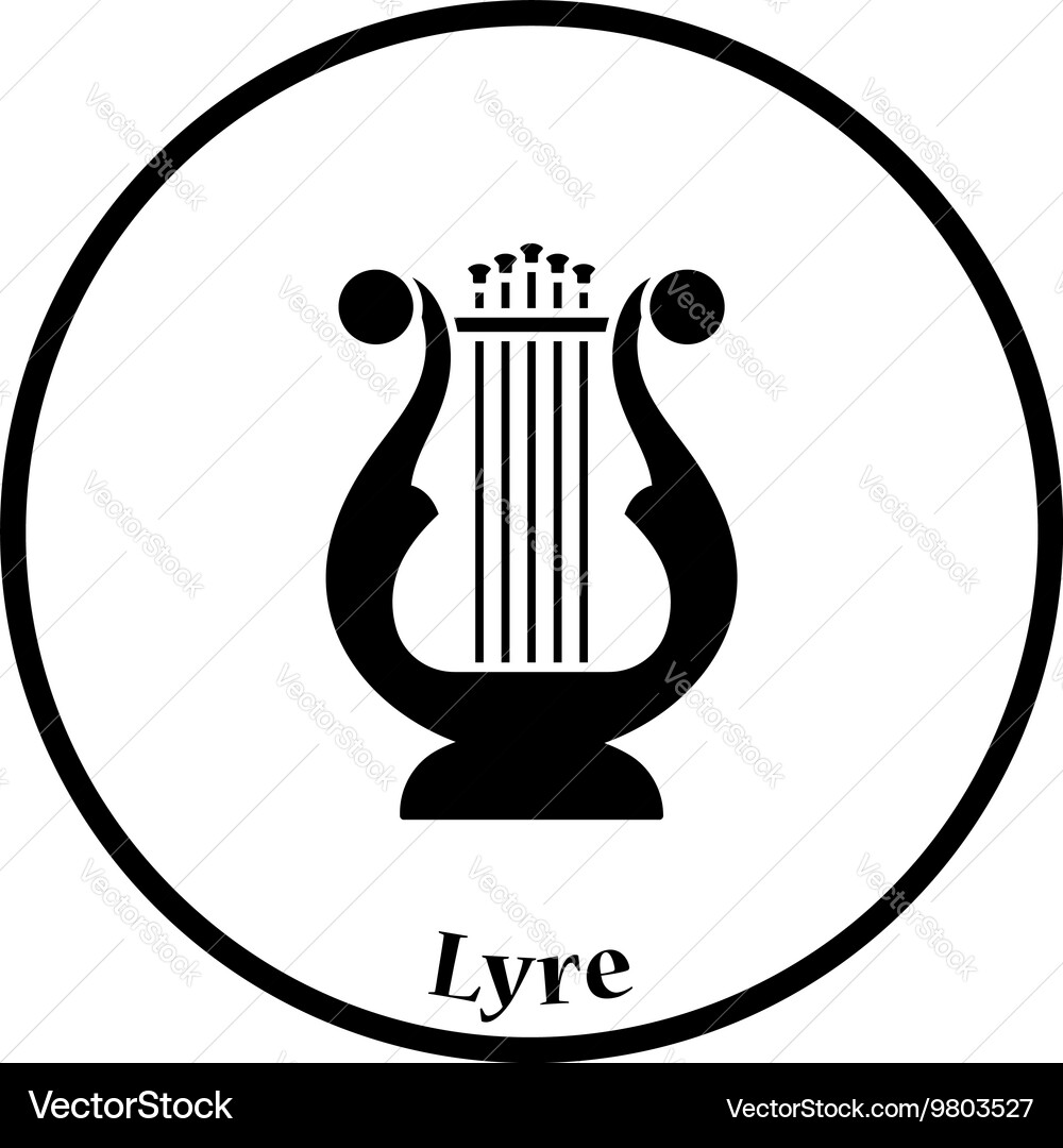 Lyre icon Royalty Free Vector Image - VectorStock
