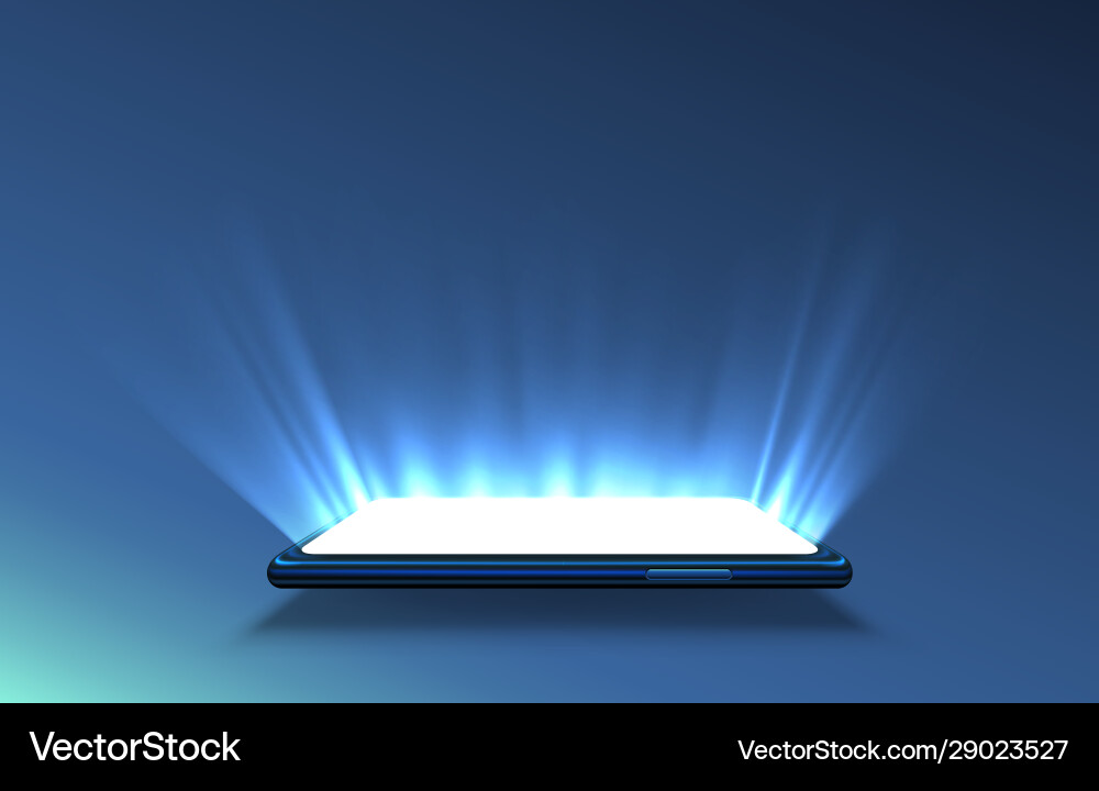 Smartphone Light Screen Technology Royalty Free Vector Image