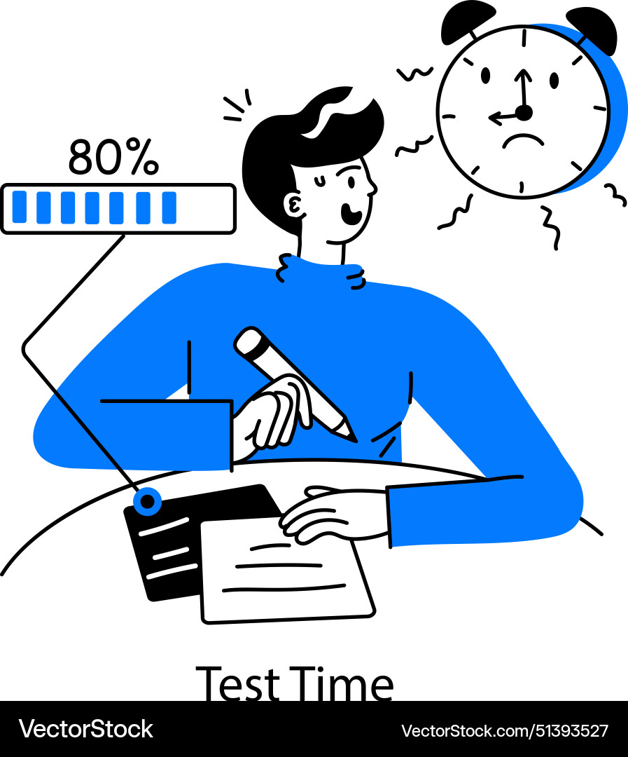 Test time Royalty Free Vector Image - VectorStock