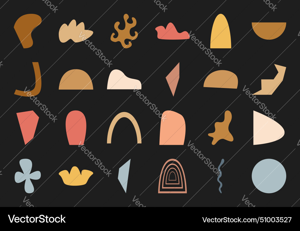 Trendy abstract random form design collection Vector Image