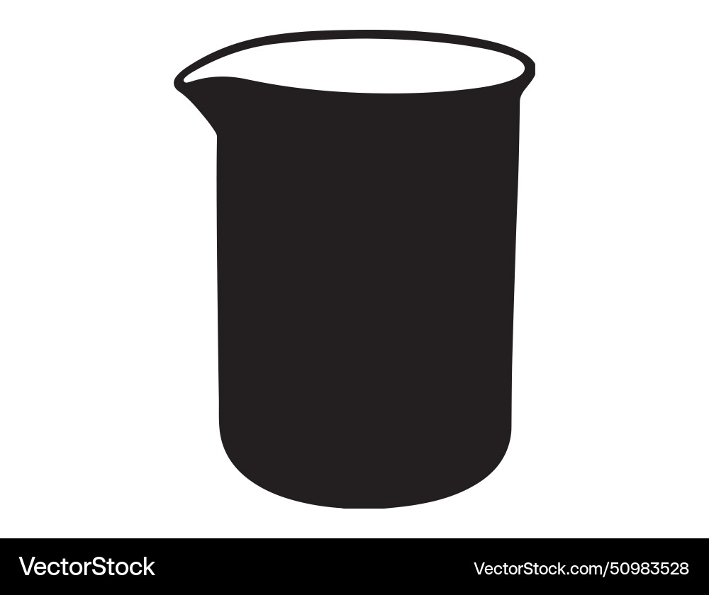 Beaker silhouette art Royalty Free Vector Image