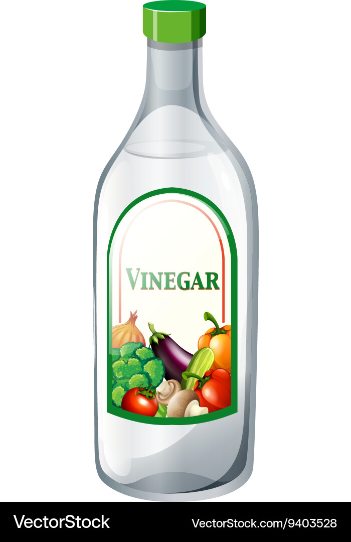 Bottle of vegetable vinegar Royalty Free Vector Image