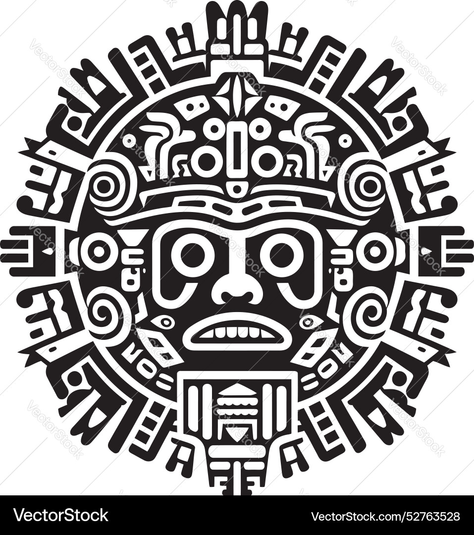 Celebrating antique aztec art logos echoes Vector Image