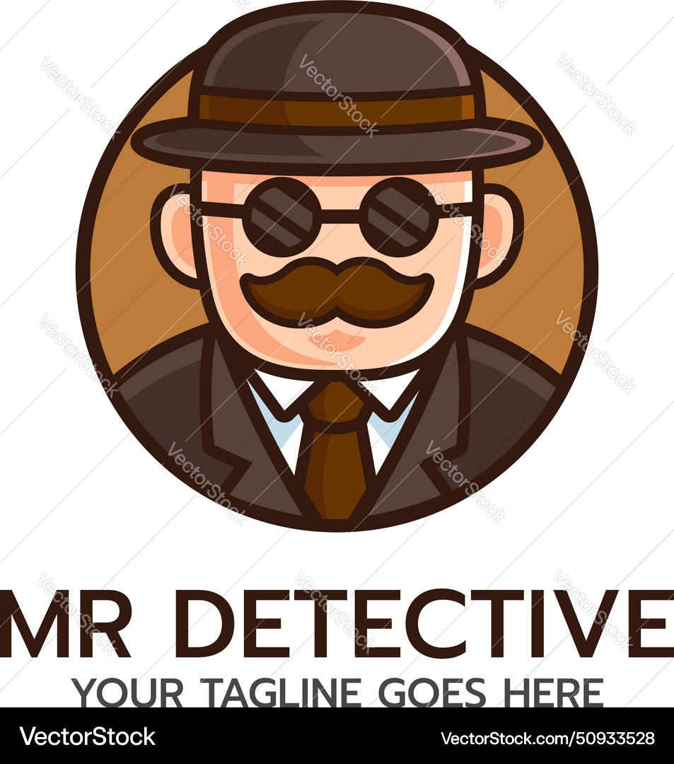 Detective logo Royalty Free Vector Image - VectorStock