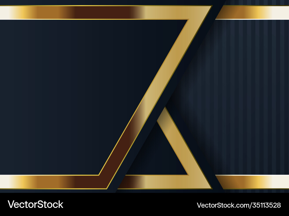 Gold banner design with minimalist modern style Vector Image