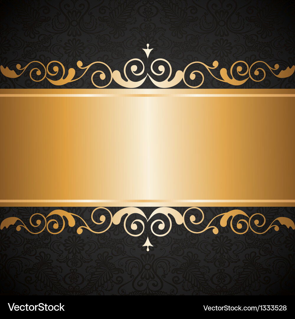 Gold jewelry frame Royalty Free Vector Image - VectorStock