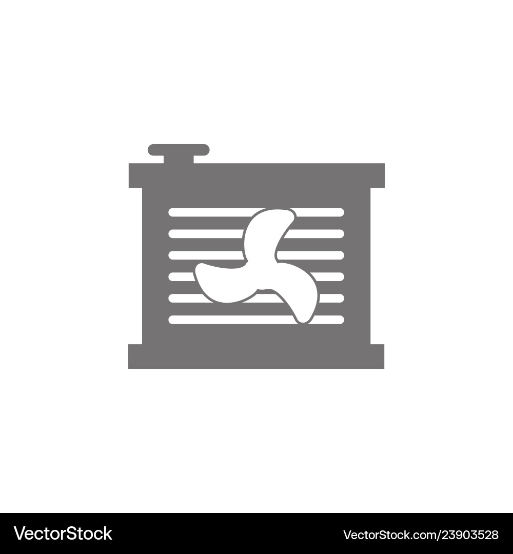 Radiator fan icon Royalty Free Vector Image - VectorStock