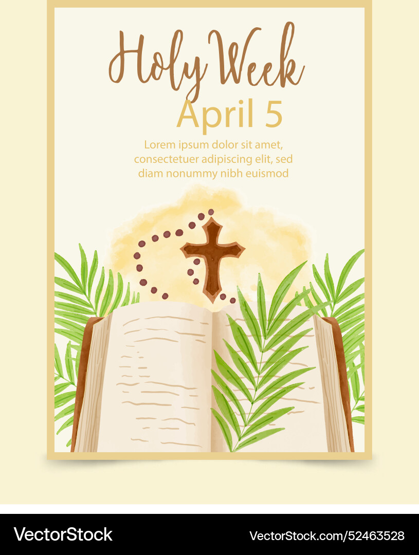 Semana santa poster template Royalty Free Vector Image